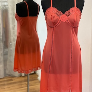 Pink Vintage Slip Dress / Underslip/ Nylon Lace Slip Dress Lingerie - Etsy