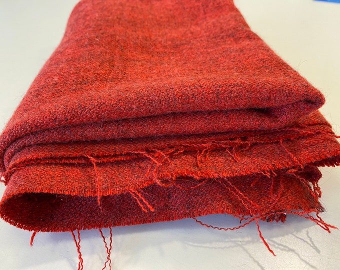 Vintage Wool Fabric/vintage Fabric/ Red Wool Fabric/retro Fabric - Etsy