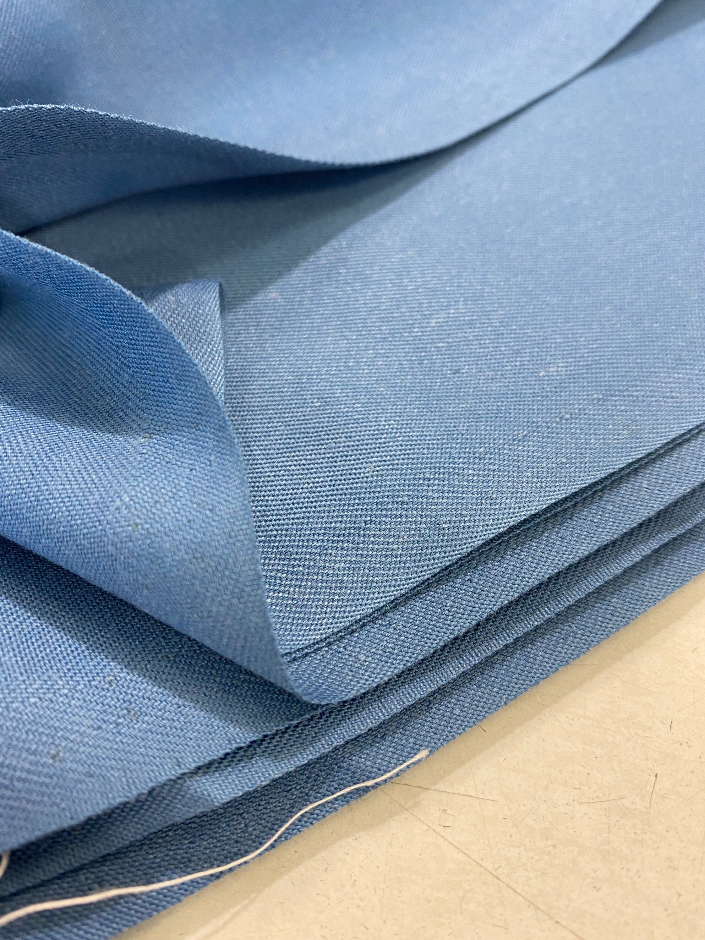 Sky Blue Fabric/ Vintage Fabric / Blue Fabric / Gabardine Blue - Etsy ...