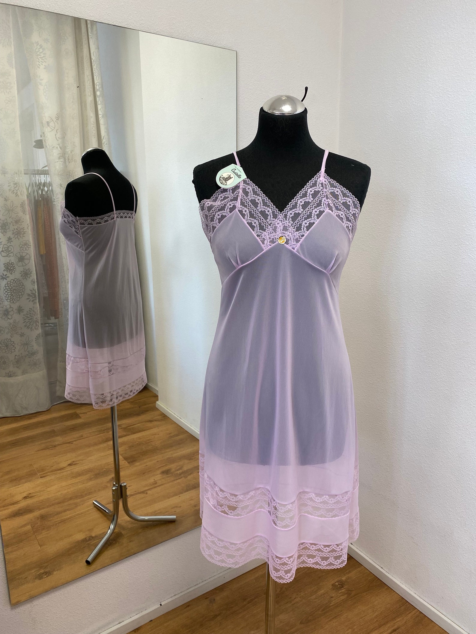Pink Vintage Slip Dress / Underslip/ Lace Vintage Lingerie - Etsy
