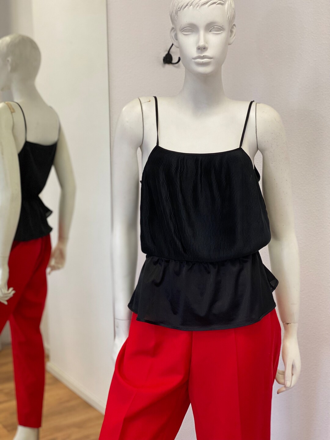 Black Vintage Slip Top / Underslip/ Nylon Lace Slip Top - Etsy