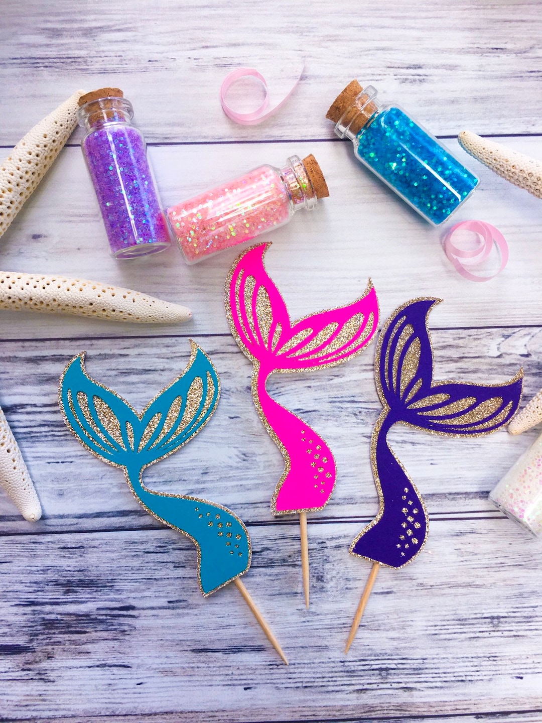 Mermaid Cake Topper, Little Mermaid Cake Topper, Under the Sea Cake ...