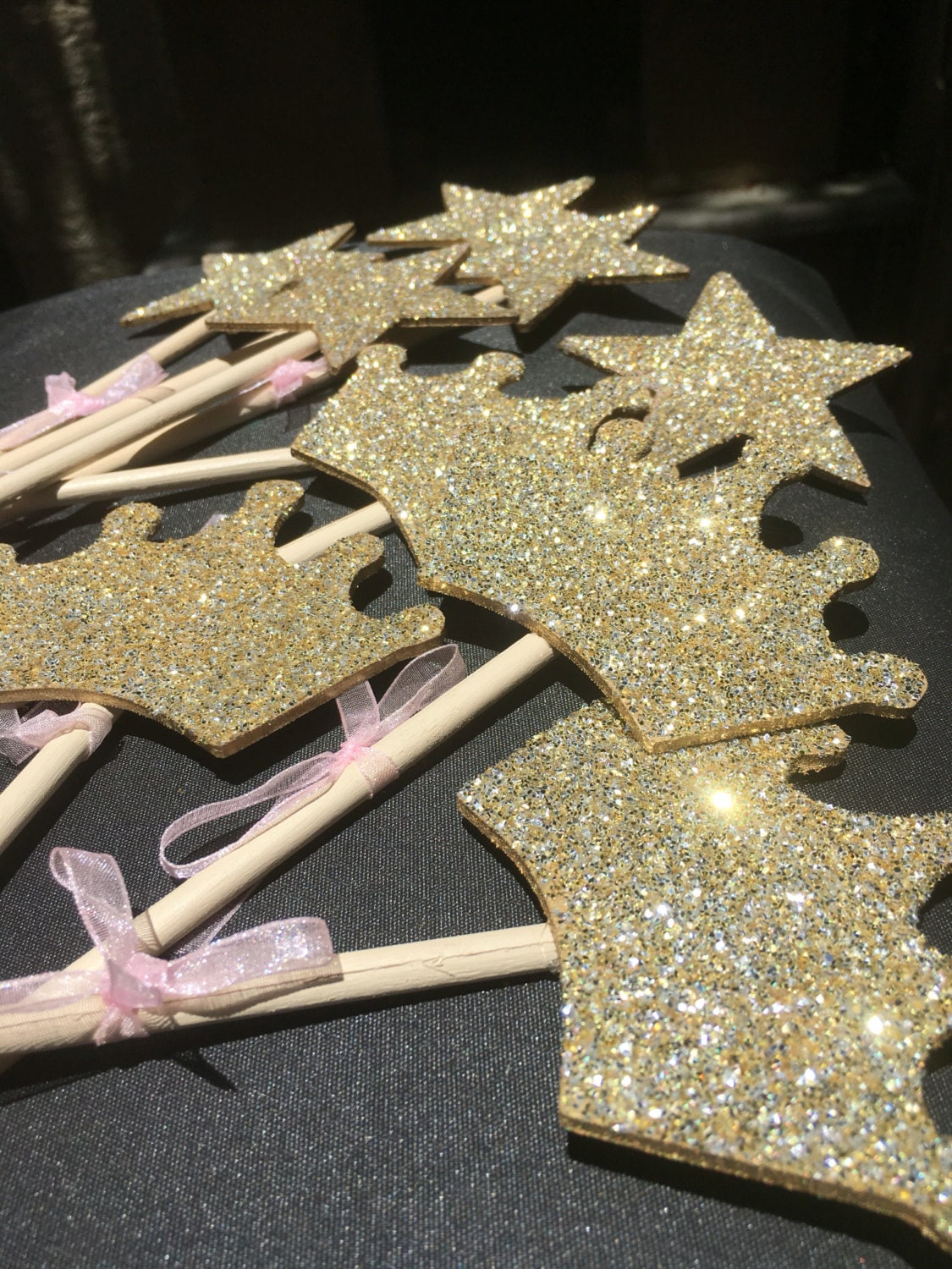 Sparkle Star Wands Crown Wands Star Wands and Crowns Glitter Wands ...