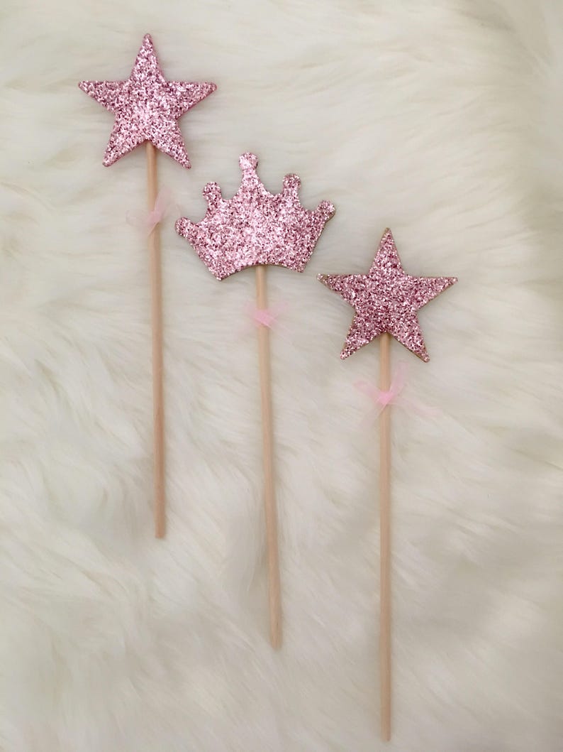 Sparkle Star Wands Crown Wands Star Wands and Crowns Glitter Wands ...