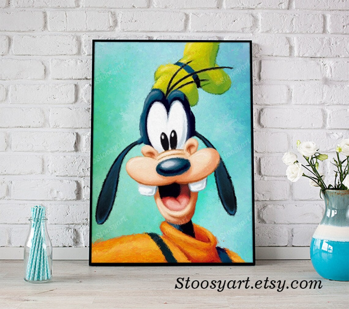 Goofy poster disney room decor goofy gift disney nursery wall | Etsy