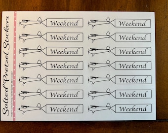 Weekend Banner, Printable Planner Stickers - Etsy