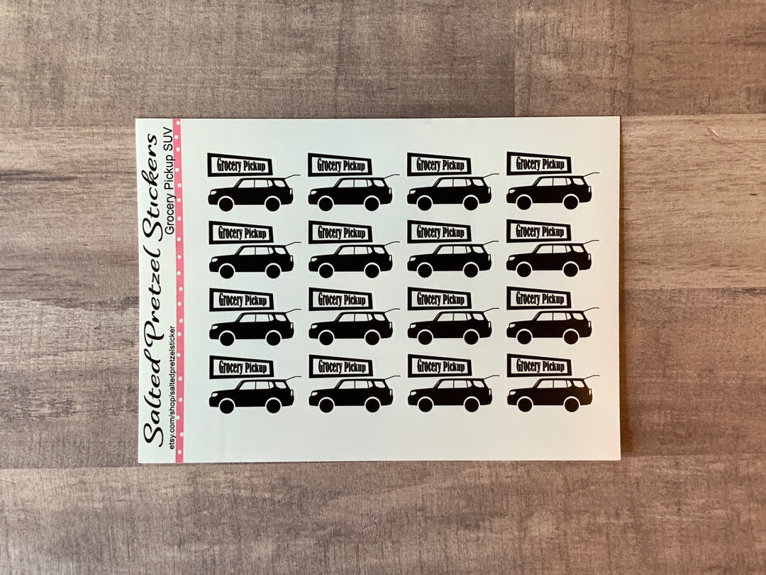 Grocery Pickup SUV Stickers (5x7 Sheet) - Etsy