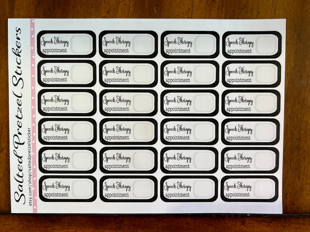 Speech Therapy Appointment Planner Stickers - Etsy
