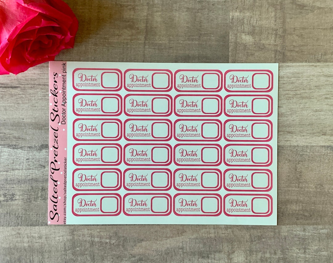 Doctor Appointment Planner Stickers (5x7 Sheet) - Etsy