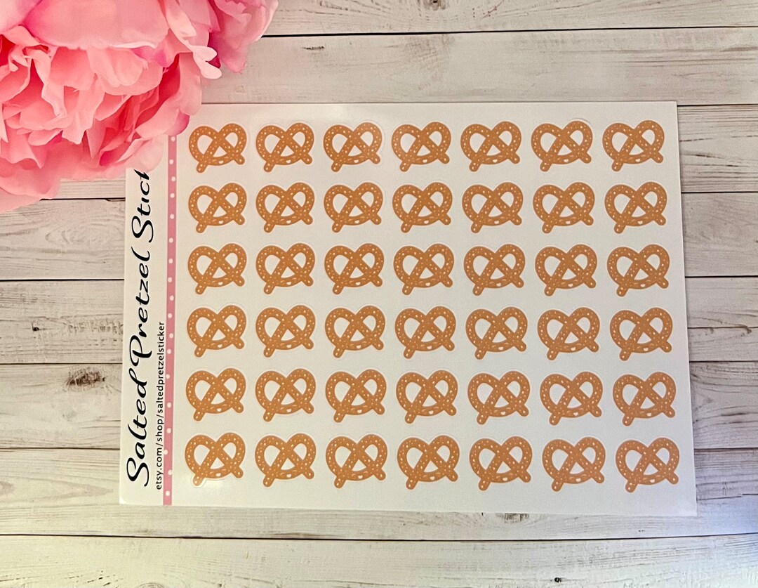 Pretzel Stickers - Etsy
