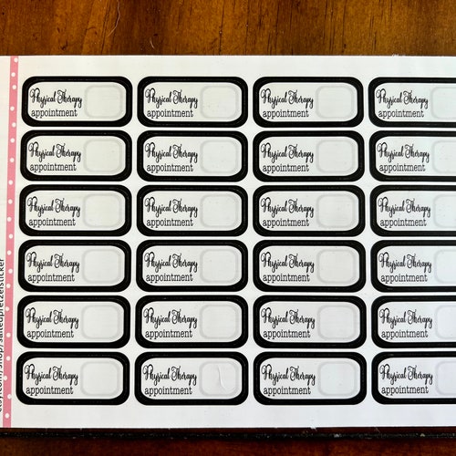 Physical Therapy Planner Stickers Choice of Colors - Etsy