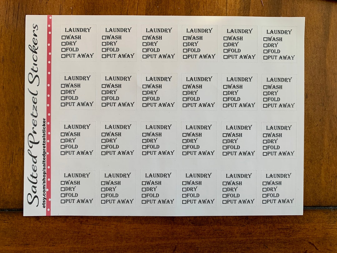 Laundry Check List Planner Stickers - Etsy