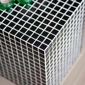 Black Tile Table | Tiled Cube | Coffee Table | Side Table | Mosaic ...