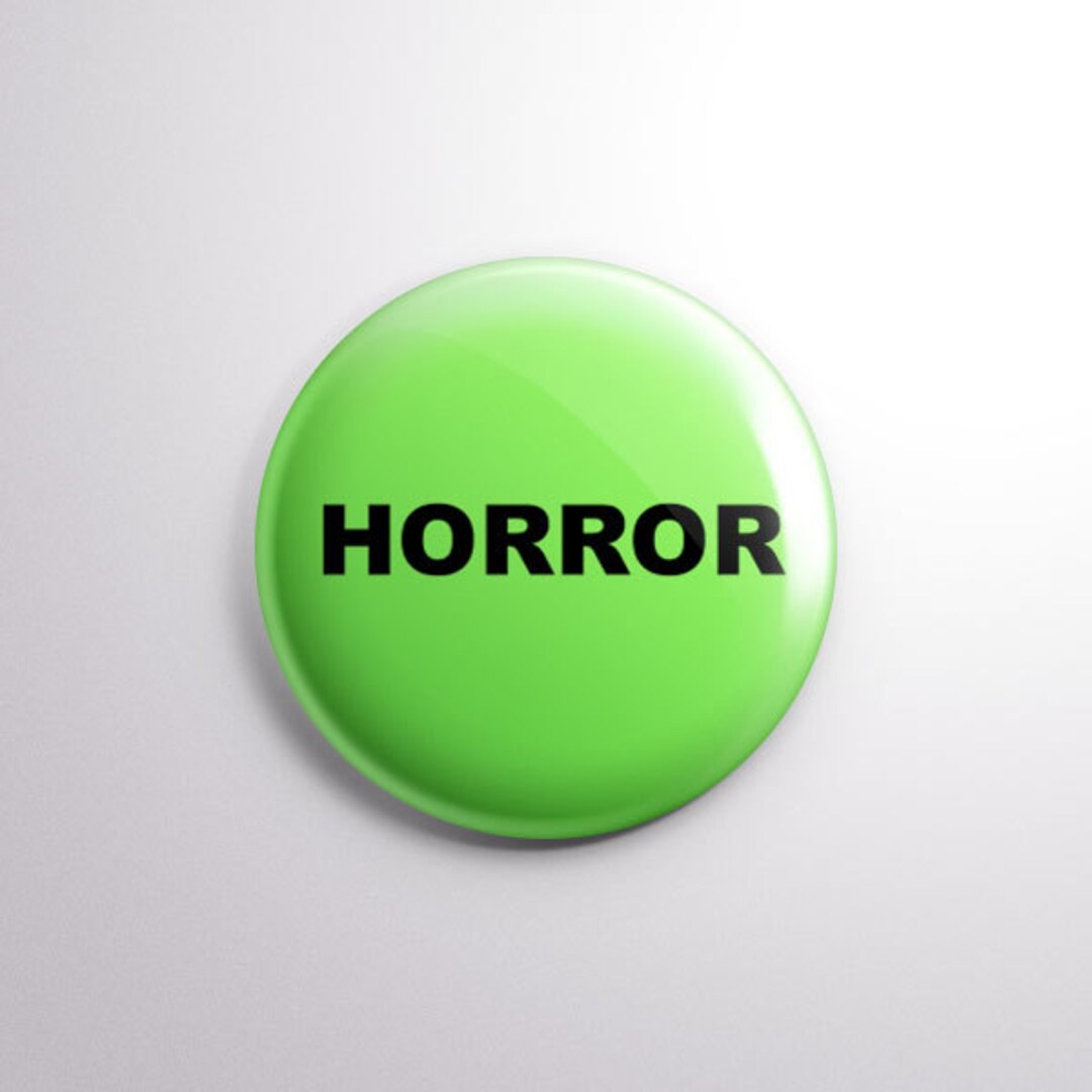 Horror VHS Rental Sticker - 1" Pinback Button - Etsy