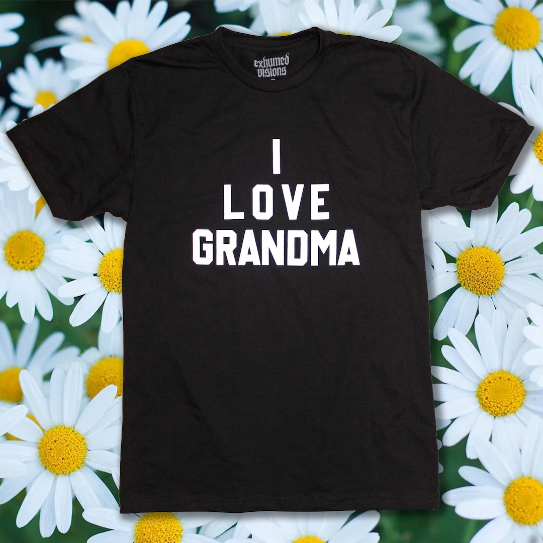 I LOVE GRANDMA - Screen Printed T Shirt - Funny Tshirt - Grandmother - Etsy