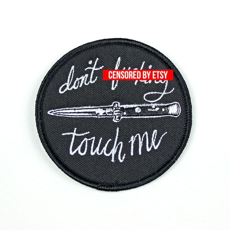 Don't Fking Touch Me 3 Embroidered Patch - Etsy