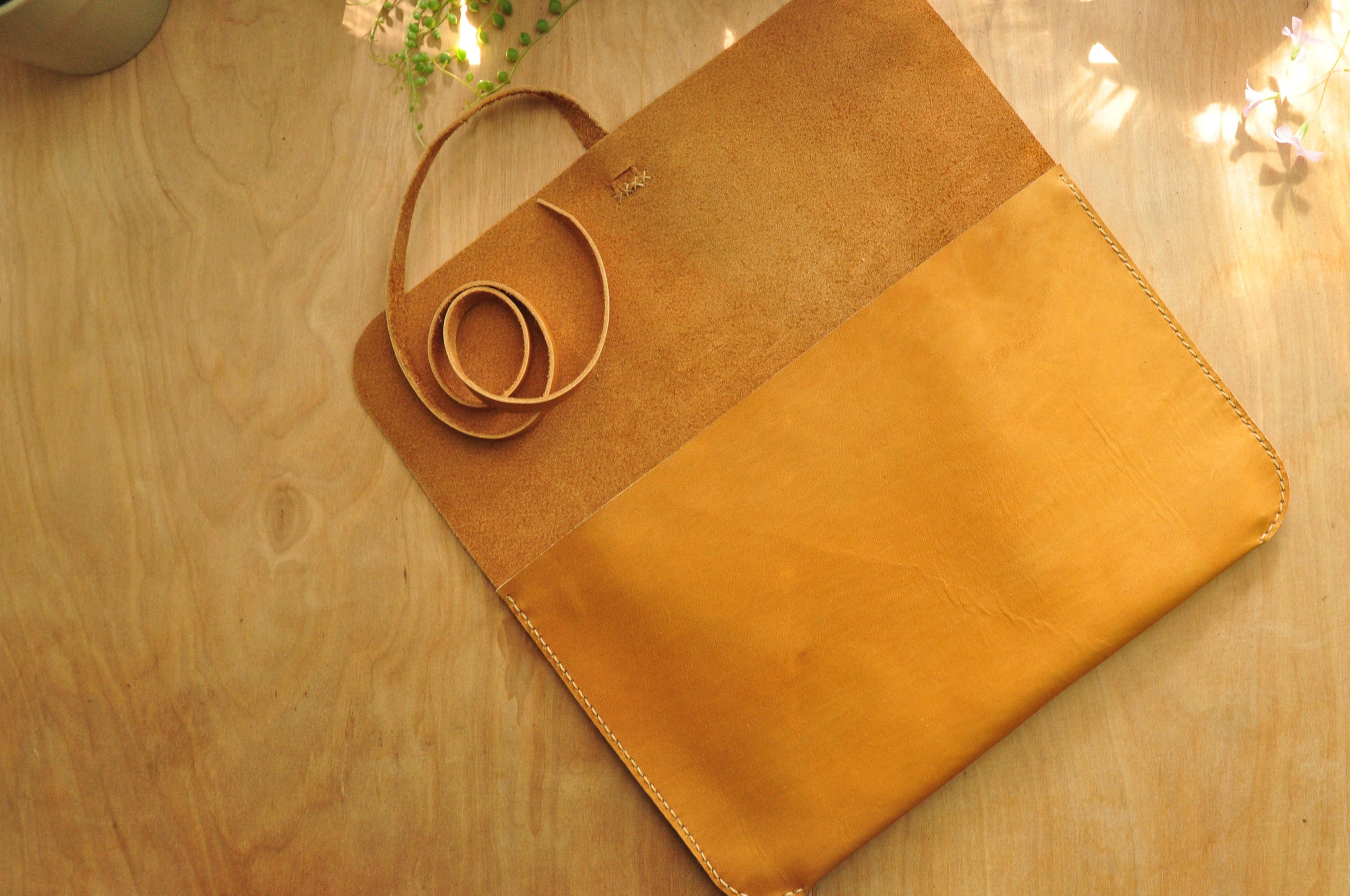 Custom Simple Leather Laptop Case / Laptop Bag / Carry Case / MacBook ...