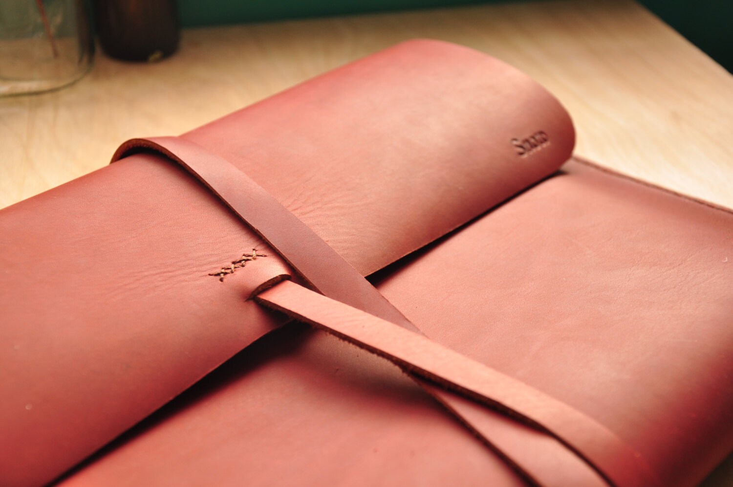 Custom Simple Leather Laptop Case / Laptop Bag / Carry Case / MacBook ...