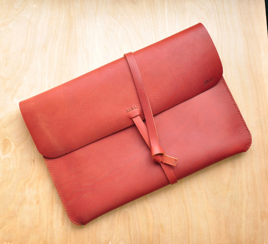 Custom Simple Leather Laptop Case / Laptop Bag / Carry Case / MacBook ...