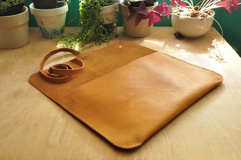 Custom Simple Leather Laptop Case / Laptop Bag / Carry Case / MacBook ...