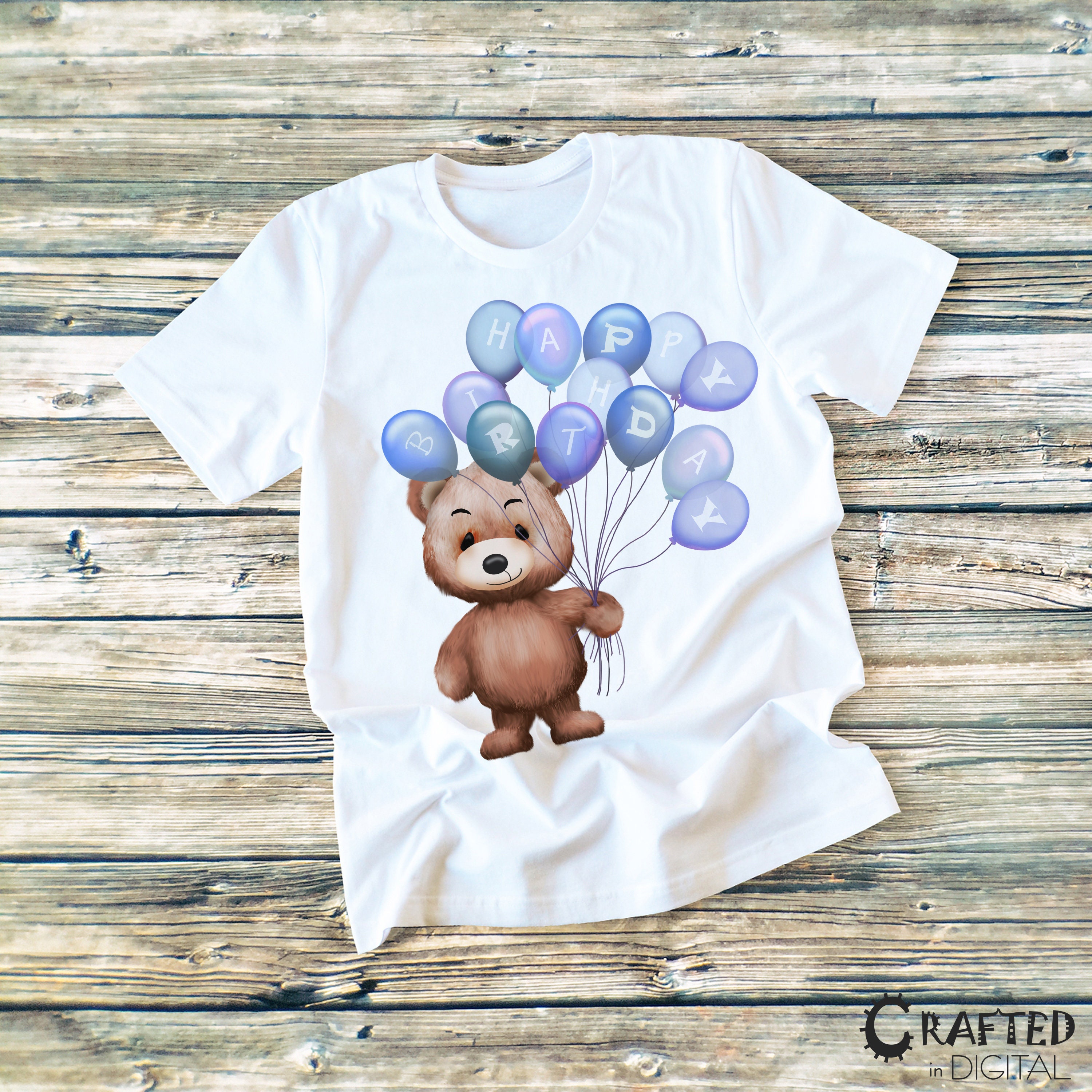 Birthday Bears in Blue Teddy Bear Clipart Collection - Etsy