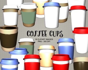 Coffee to Go Clipart Coffee Cup to Go Cup Clip Art for Planner Stickers ...