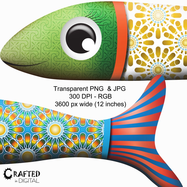 Portuguese Sardines Clipart: Colorful Fish Designs (digital Download ...