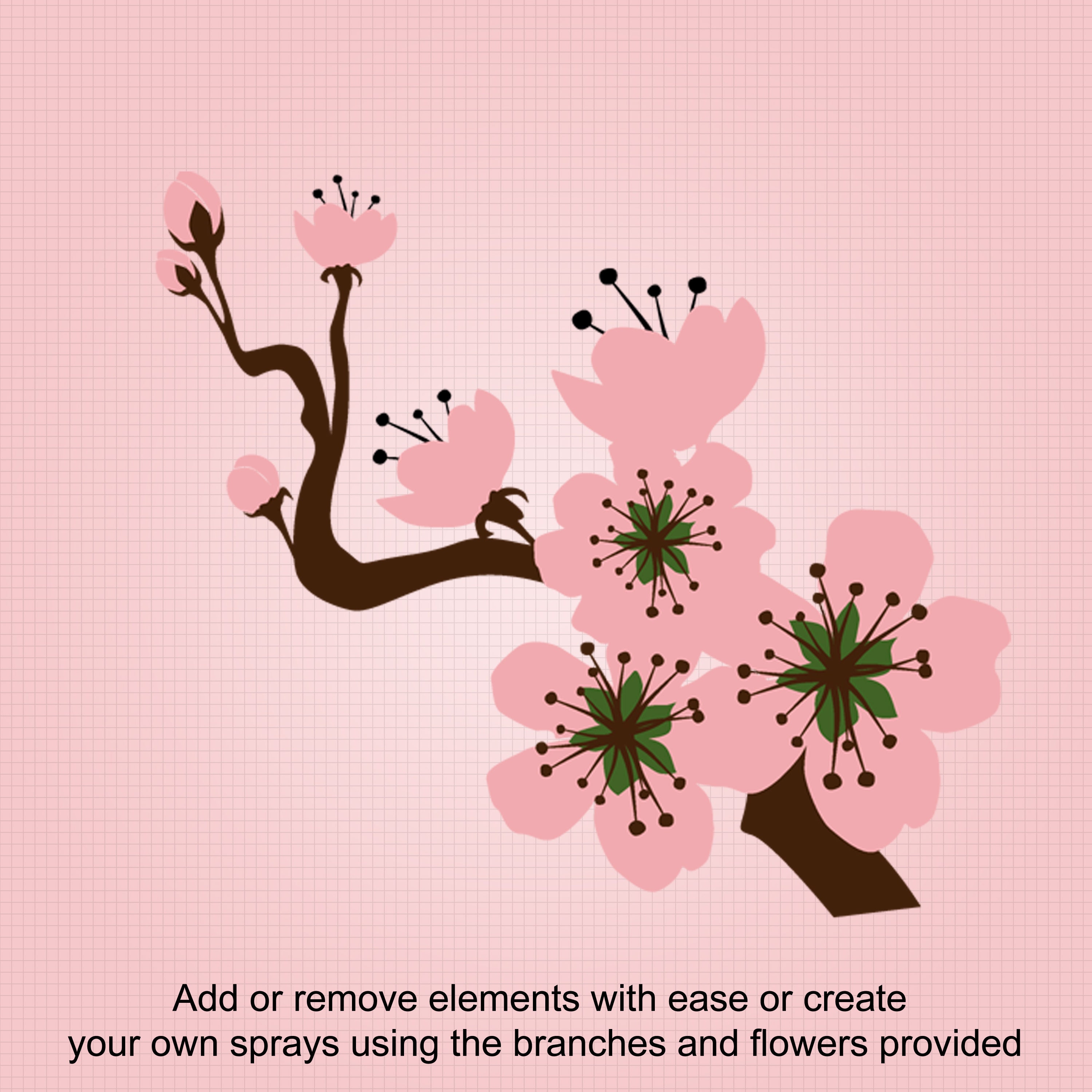 Sakura Japanese Cherry Blossom Cut File Collection - Etsy