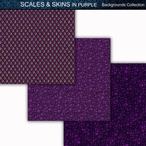 Scales & Skins in Purple SEAMLESS Dragon, Mermaid, Fish and Snake ...