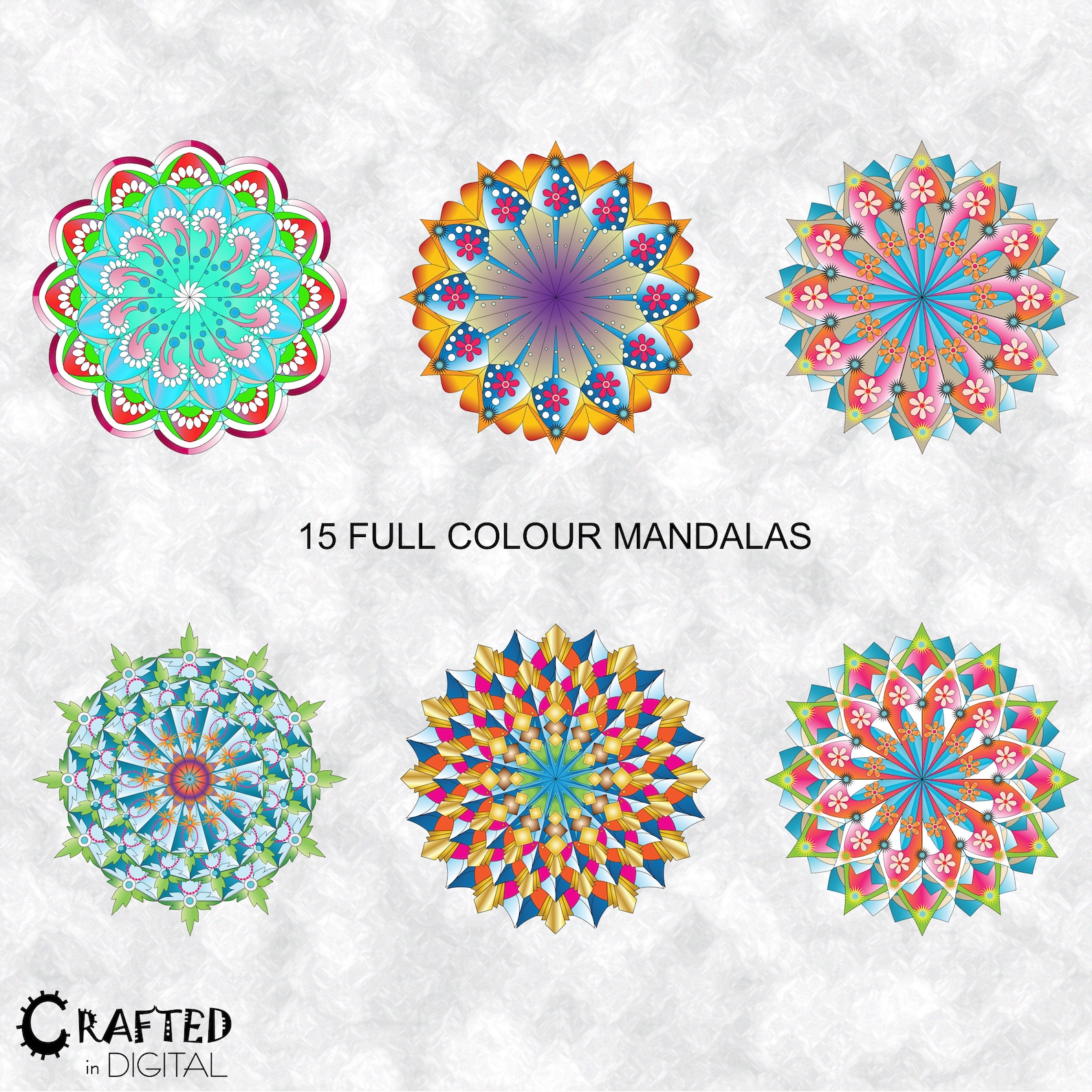 30 Summertime Mandalas & Mandala Overlays Clipart Collection - Etsy