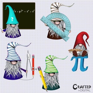 Math Gnomes Clipart Collection - Etsy
