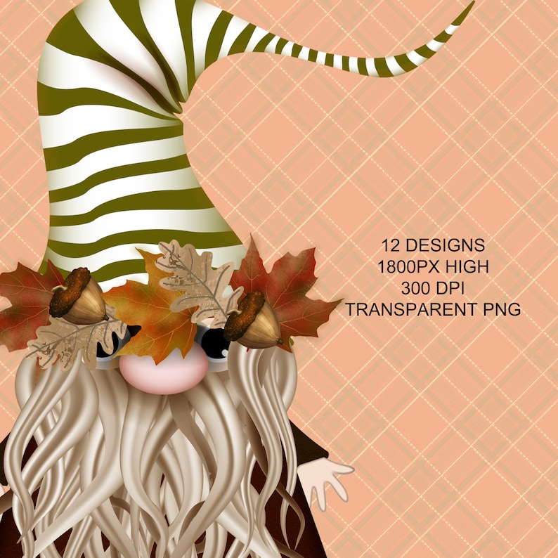 Autumn Gnomes Fall Gnomes Fall Clipart Collection | Etsy