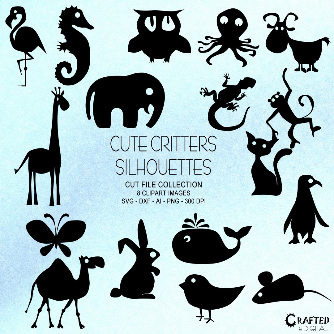 Cute Critters Cut File Collection - Svg/dxf/ai/png Files Suitable for ...