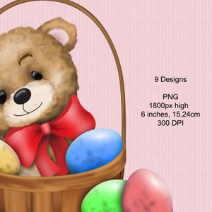 Easter Bears Clipart Collection | Etsy