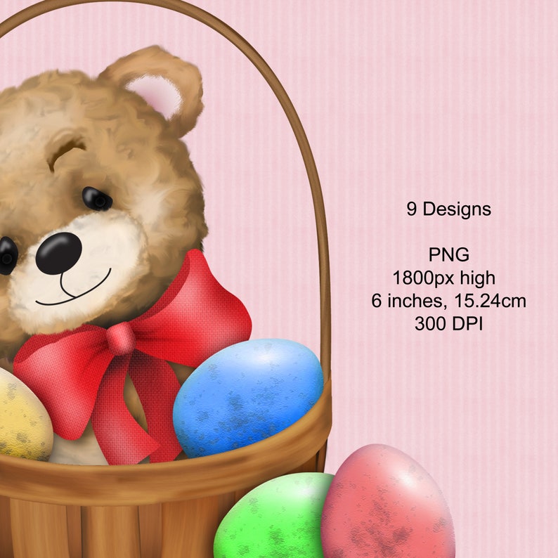 Easter Bears Clipart Collection | Etsy