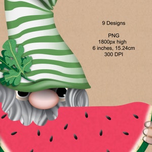 Watermelon Gnomes - Summer Clipart Collection - Etsy