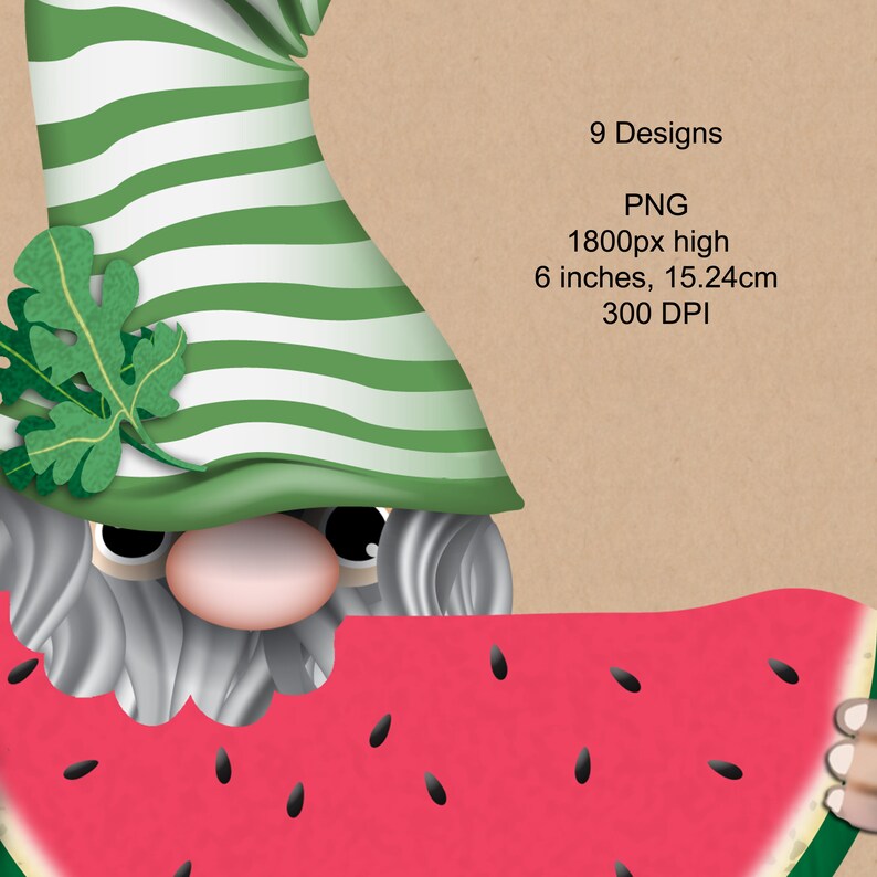 Watermelon Gnomes - Summer Clipart Collection - Etsy