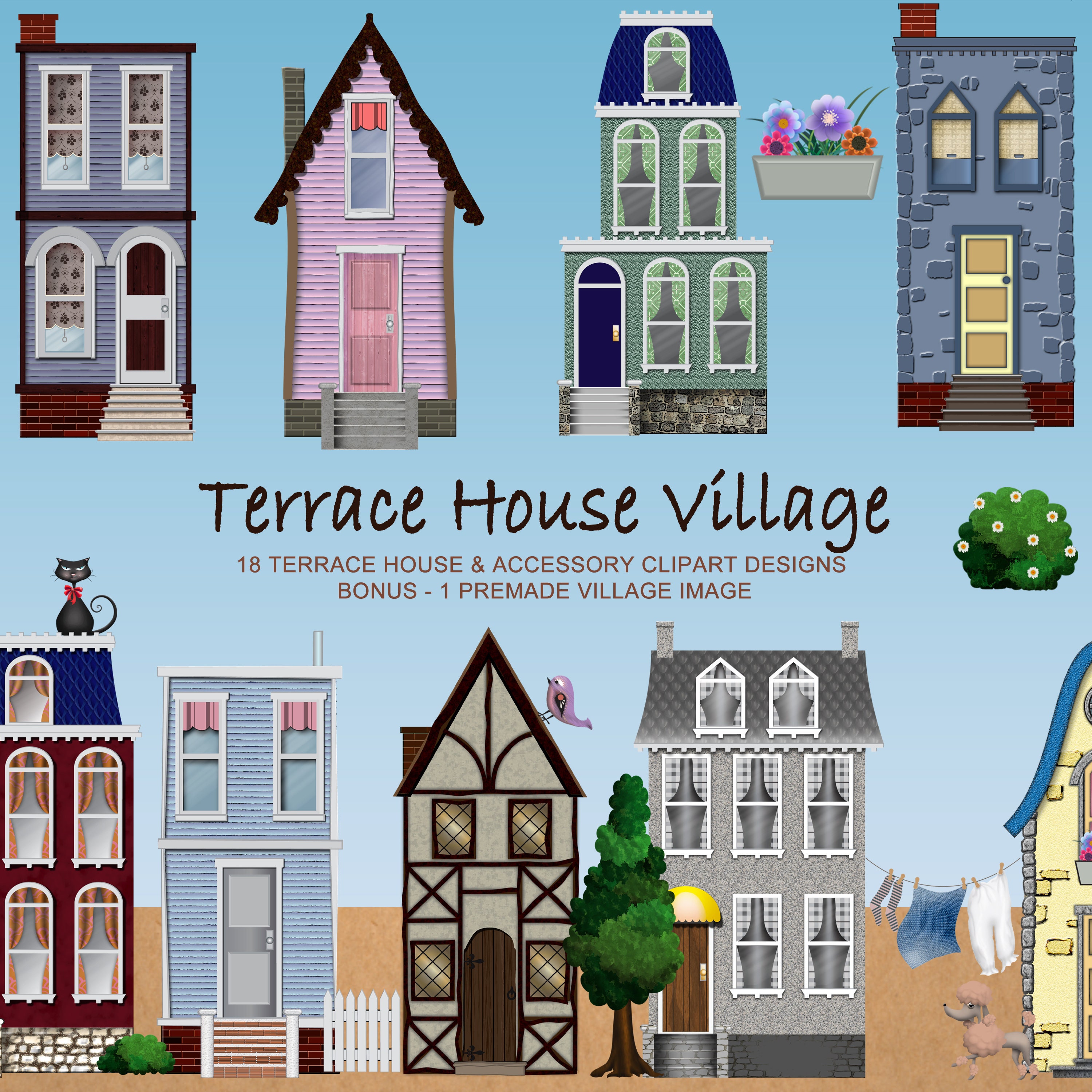 Terraced House Clipart