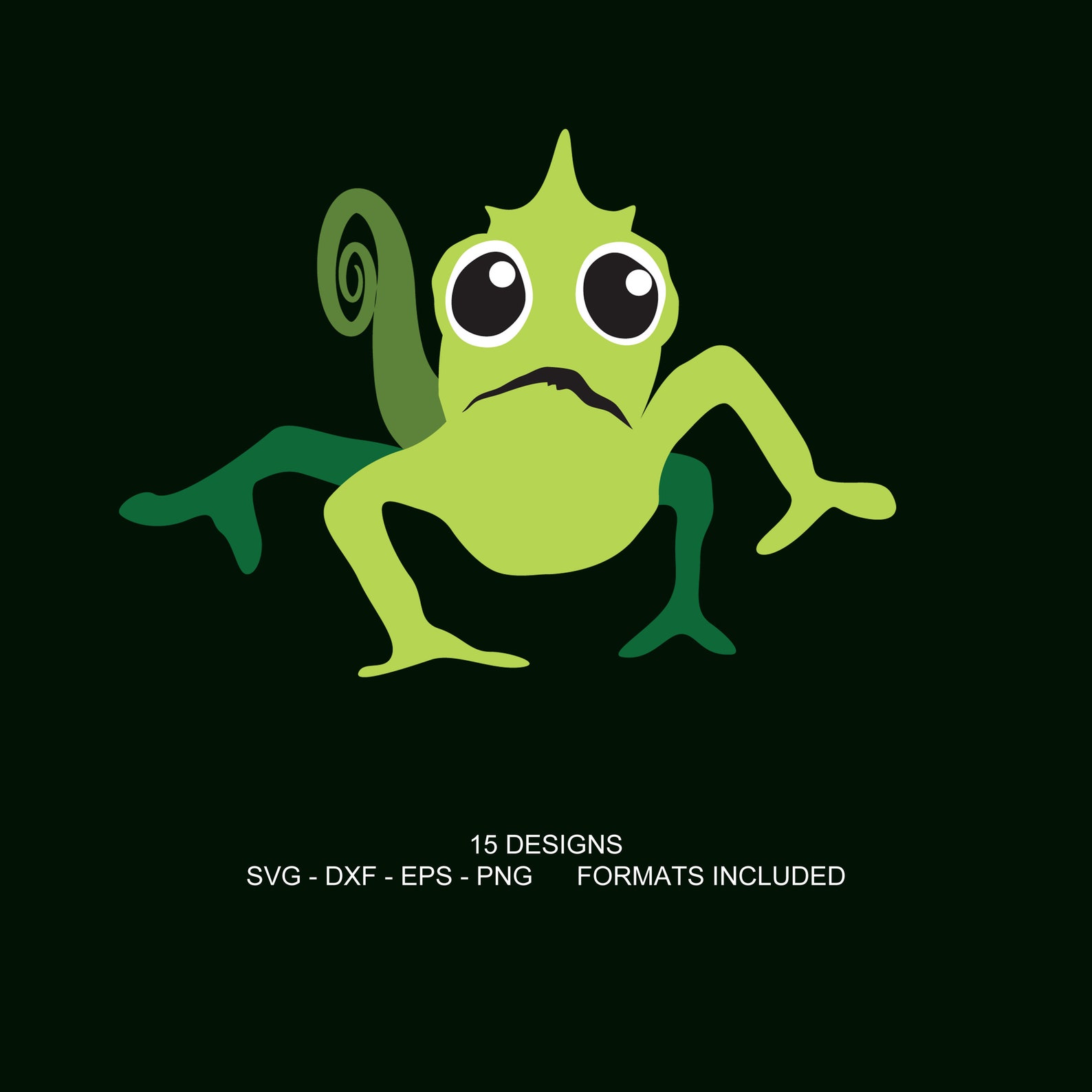 Cute Chameleons Cut File Collection svg/dxf/eps/png files | Etsy