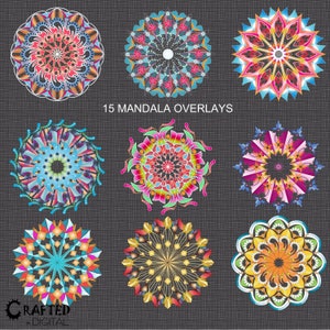 30 Summertime Mandalas & Mandala Overlays - Clipart Collection - Etsy