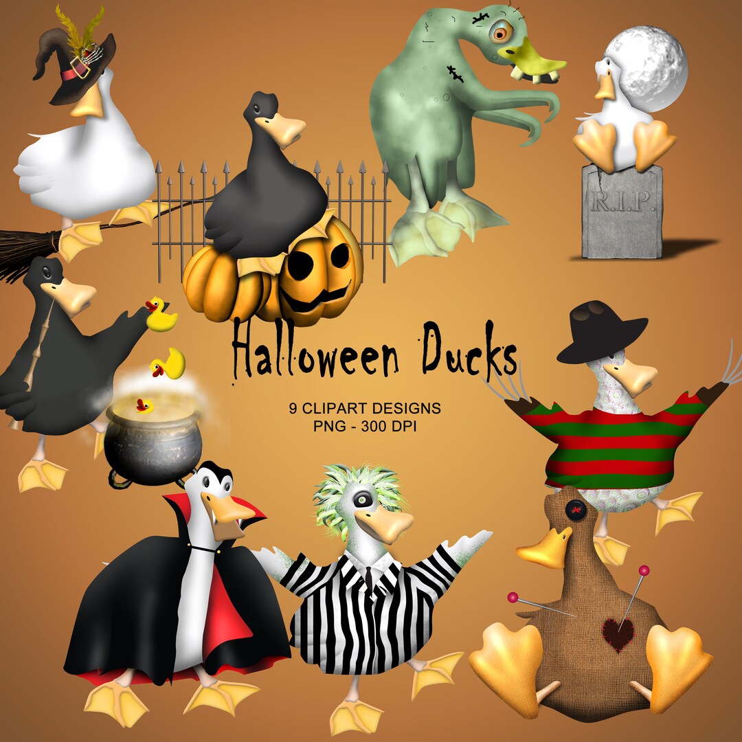 Halloween Ducks - Clipart Collection - Etsy