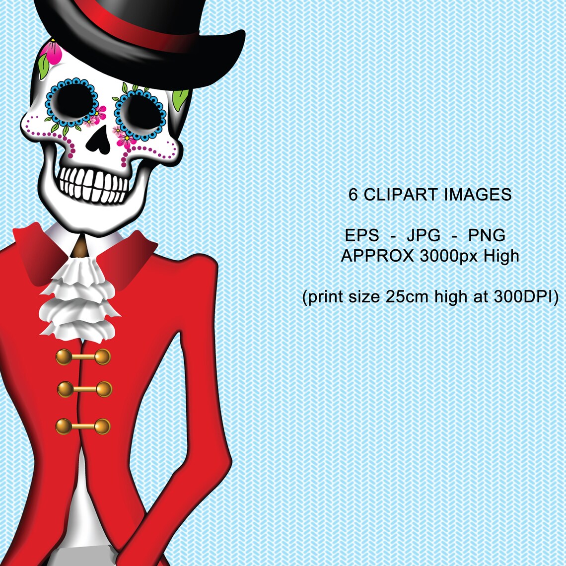 Day of the Dead Figures Clipart Collection - Etsy
