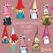 9 Scandinavian Christmas Girl Gnomes, Tomte, Nisse, Santa, Elf ...