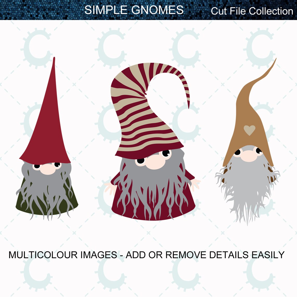 Simple Gnomes Cut File Collection Svg/dxf/eps/png Files | Etsy