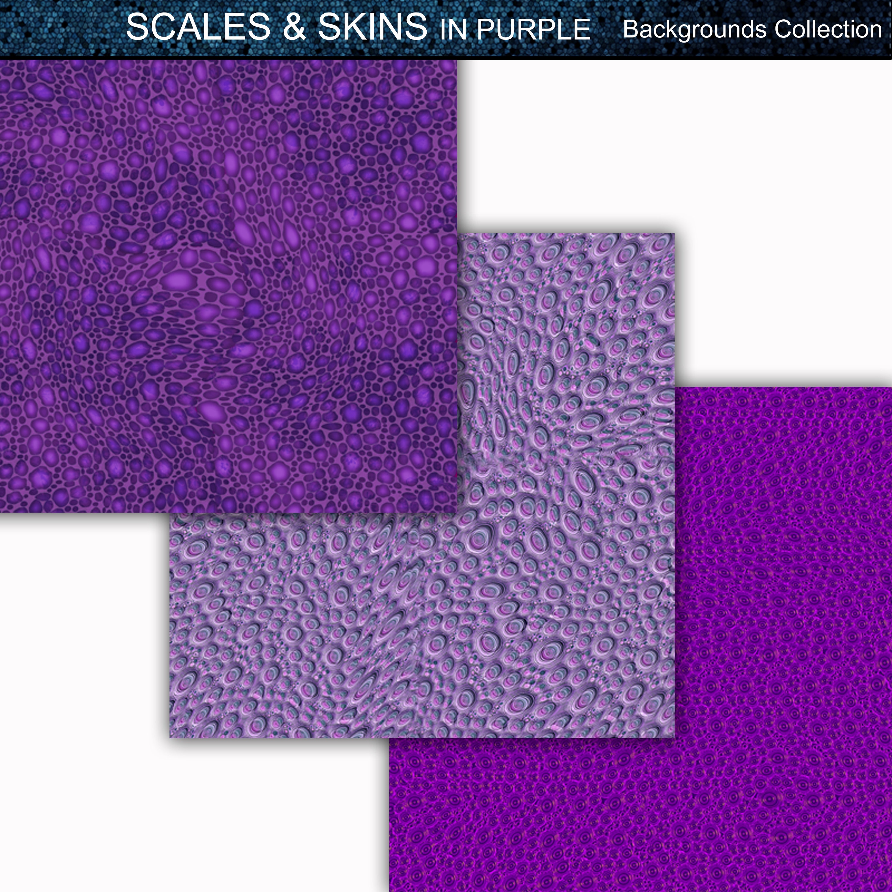 Scales & Skins in Purple SEAMLESS Dragon Mermaid Fish and - Etsy Australia