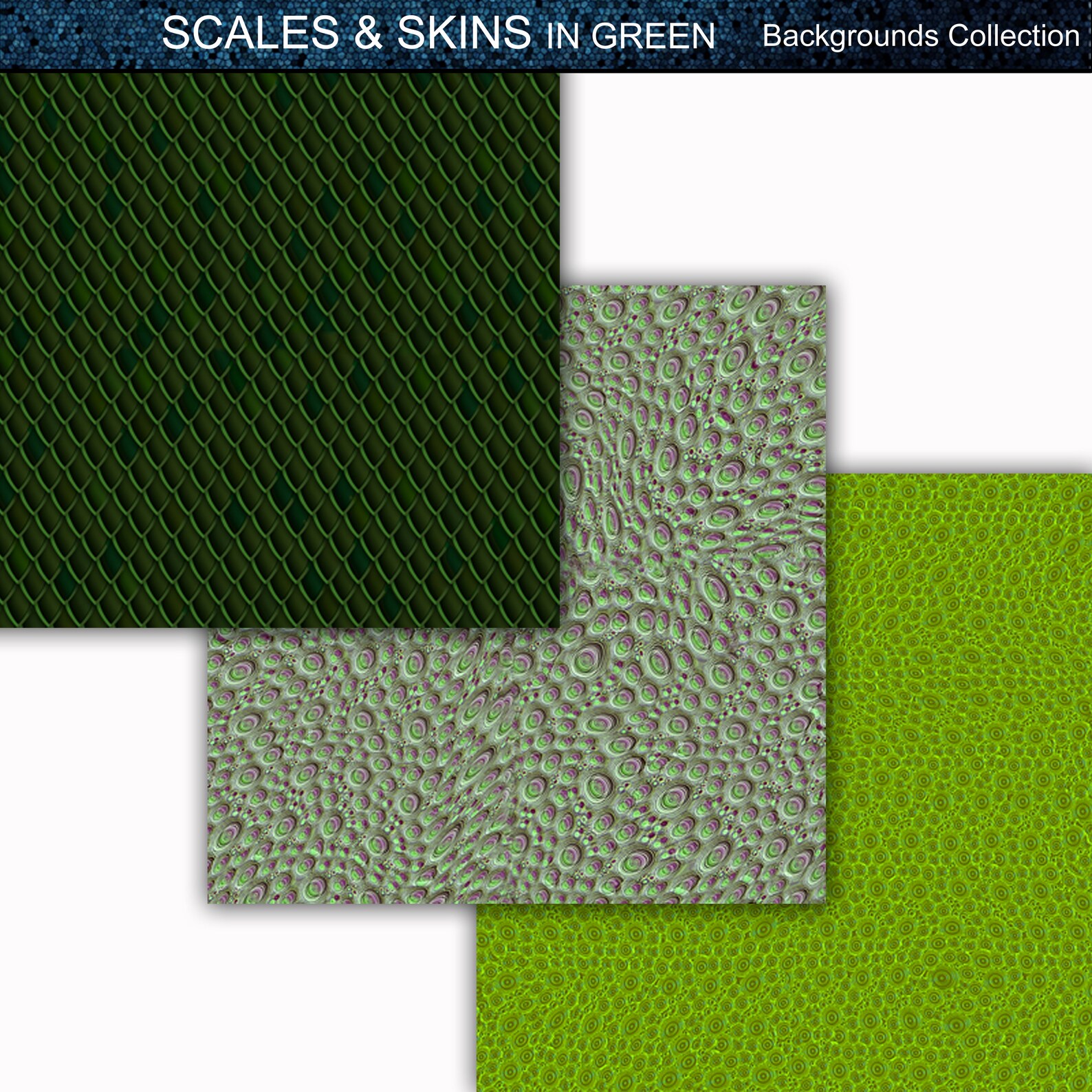 Scales & Skins in Green SEAMLESS Dragon Mermaid Fish and - Etsy Australia