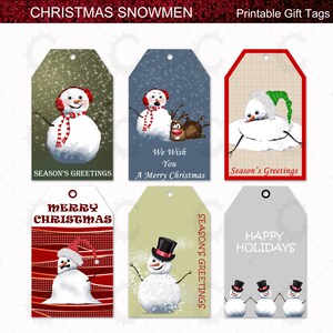 18 Christmas Snowmen, Snowman Gift Tags, Christmas Gift Tags ...