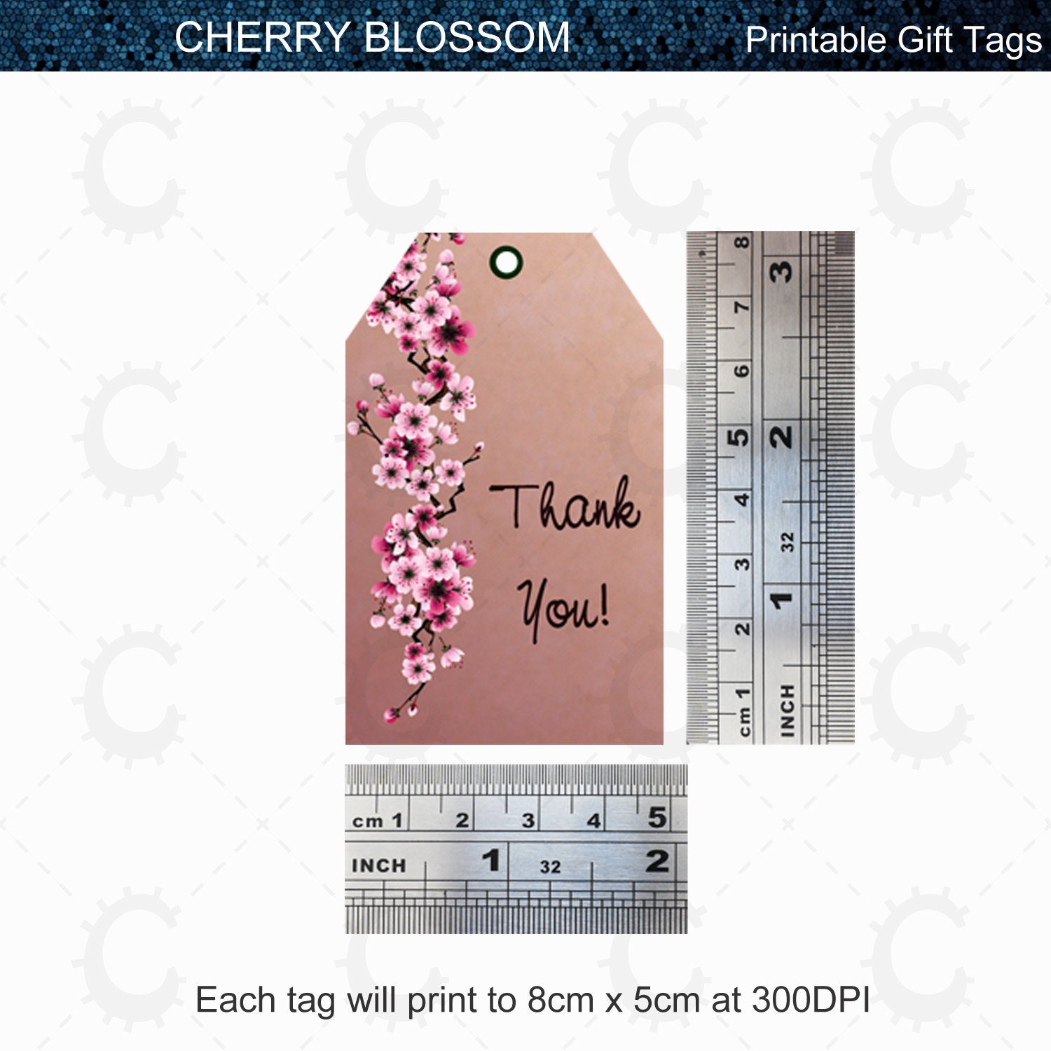 Cherry Blossom Gift Tags: Printable Sakura Floral Tags (PDF) - Etsy