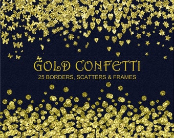 25 Purple Confetti Borders Frames and Overlays Circle | Etsy