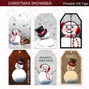 18 Christmas Snowmen, Snowman Gift Tags, Christmas Gift Tags ...